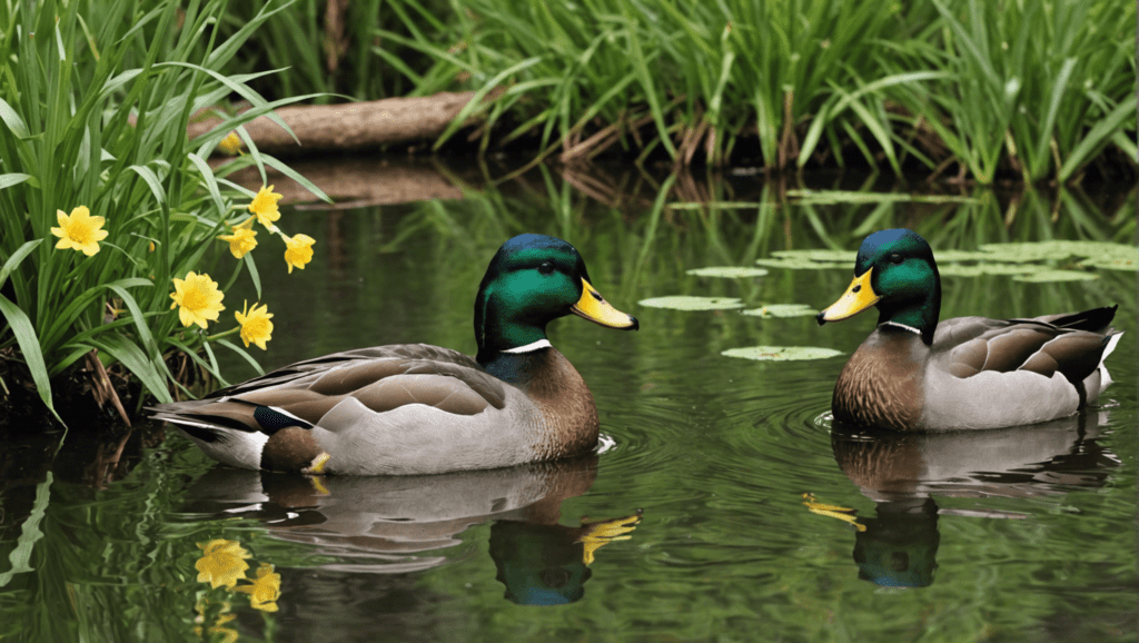 Alimentación de los patos salvajes en su hábitat natural - Ecoarmonia